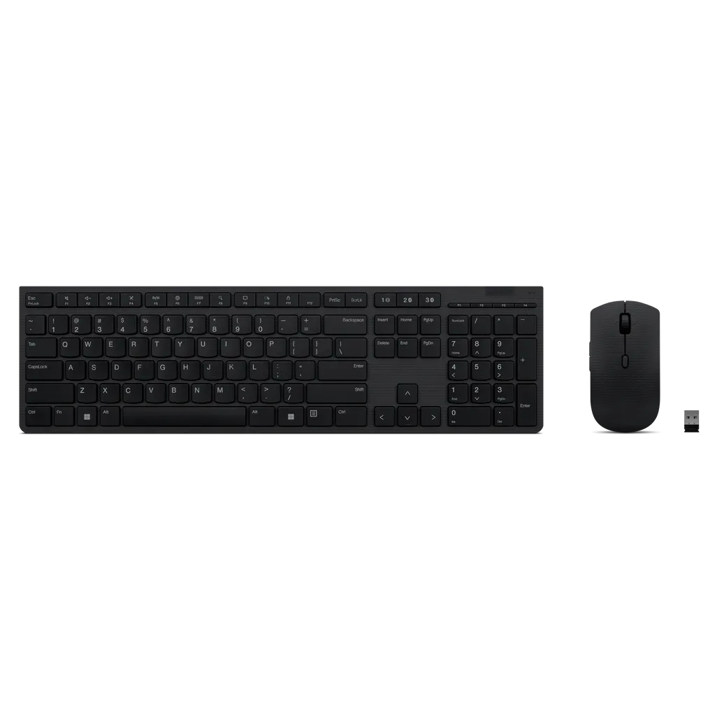 Lenovo Professional Wireless Rechargeable Combo Keyboard and Mouse ...