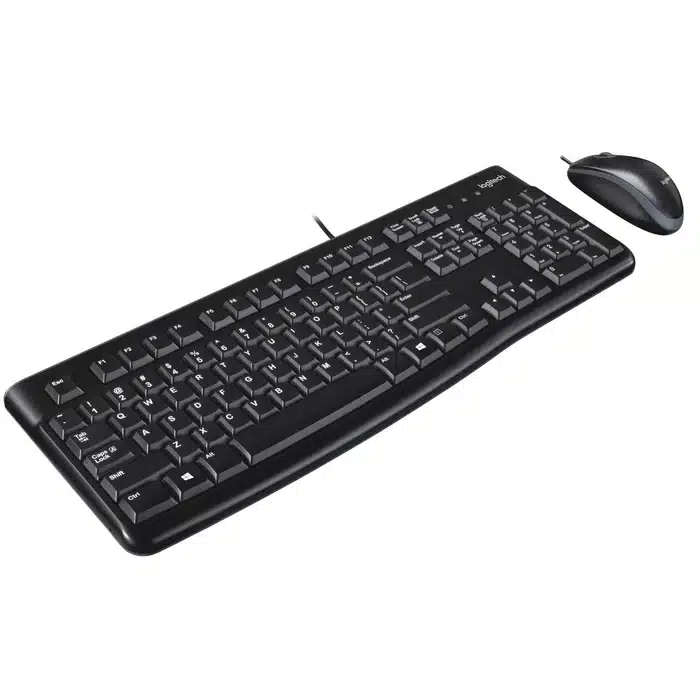 Logitech Mk120 Black Usb Keyboard And Mouse Combo — Network Computer Wireless