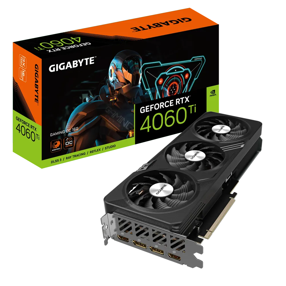 GIGABYTE RTX 4060Ti Gaming OC 16G GDDR6X Dual HDMI/DP
