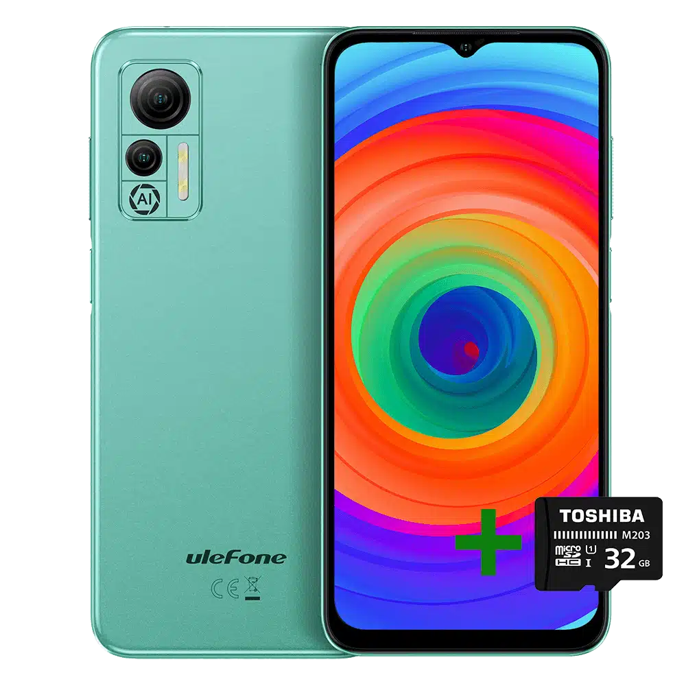 Ulefone Note 14 - 6.52" Display, Android 12, 4GB+64GB, 4500mAh, Green