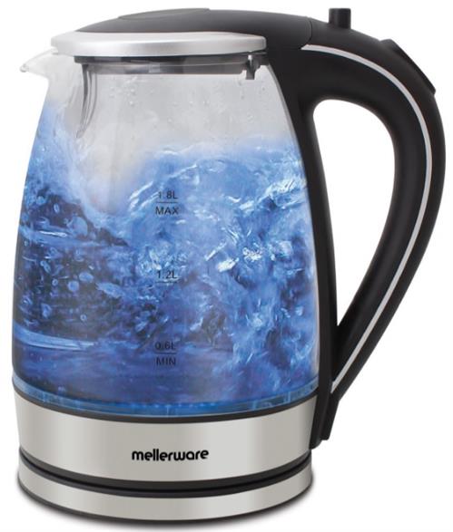 Mellerware Kettle 360 Degree Cordless kettle Glass Silver — Network ...