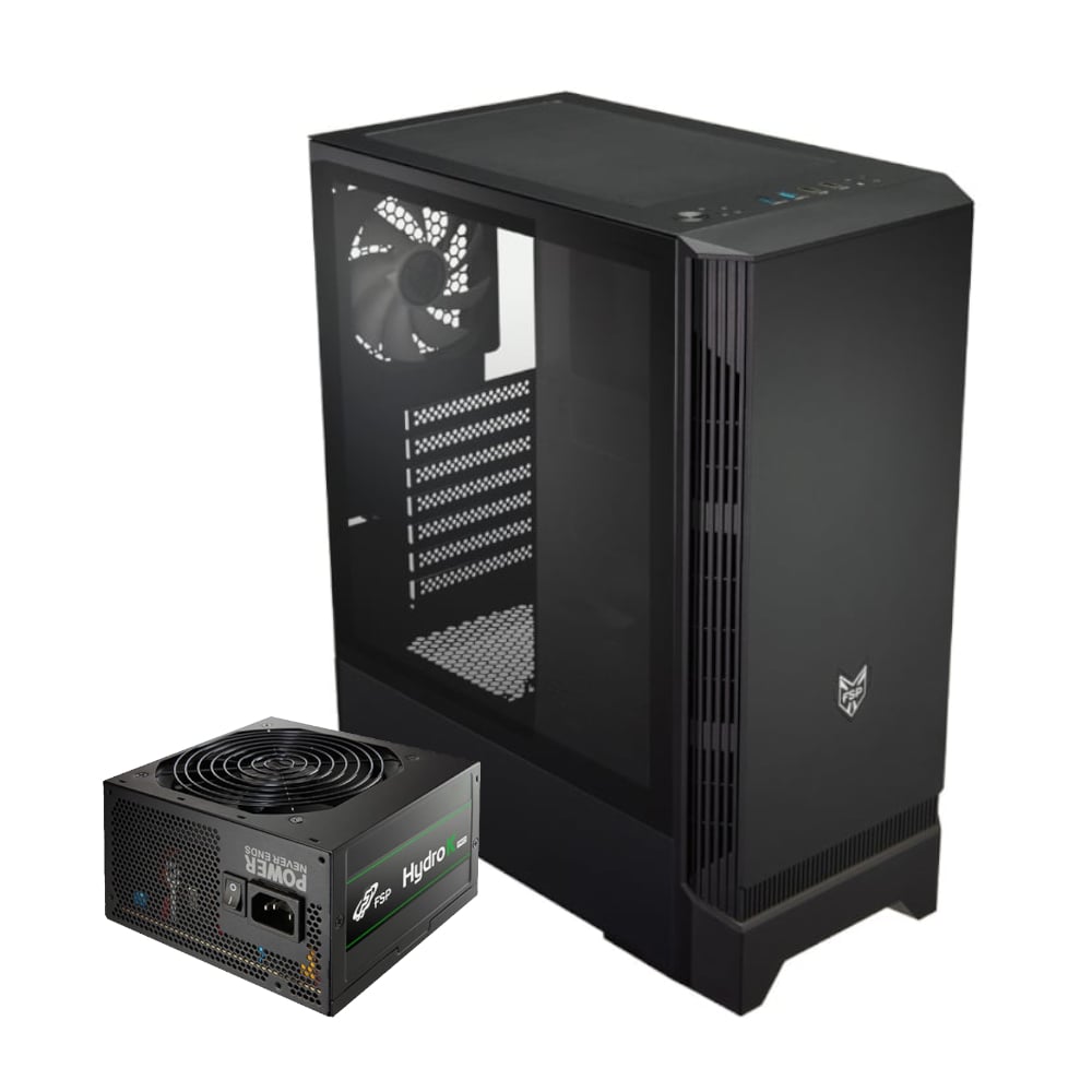 CMT260 Black ATX Gaming Case with 500W PSU by FSP