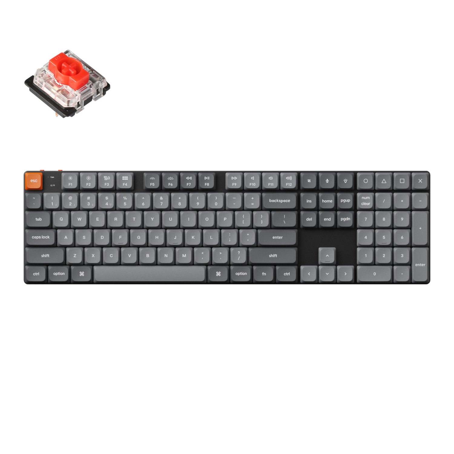 K5M-H1 Keychron K5 Max Wireless Mechanical Keyboard Red Switches